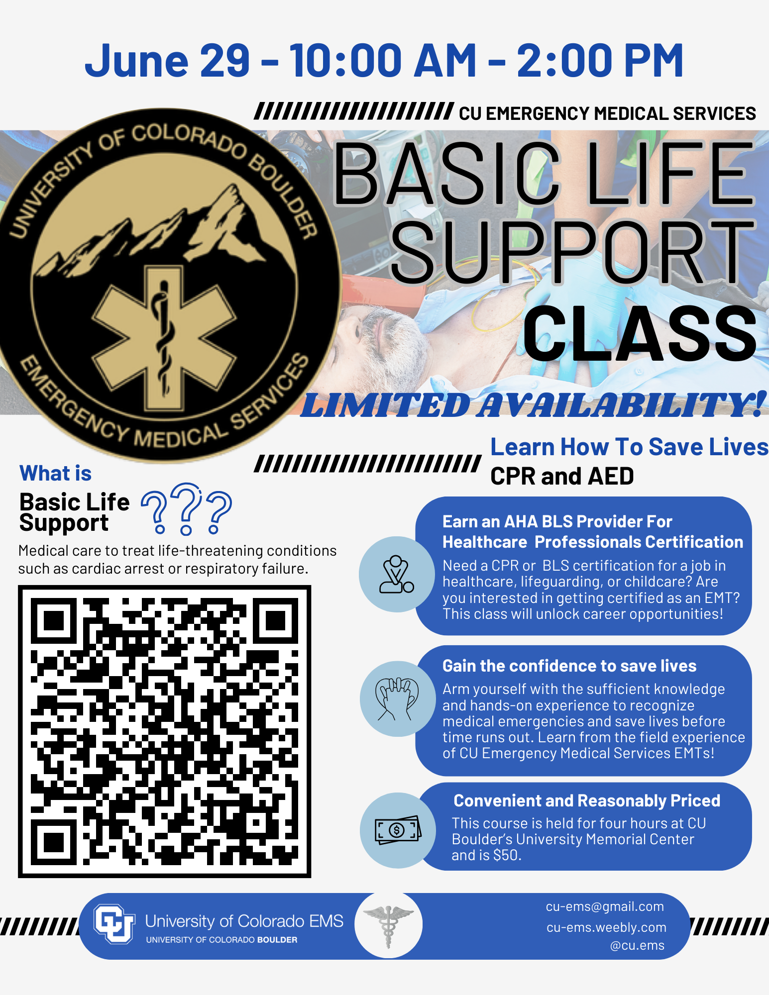 Take a basic life support certification course | Buff Bulletin Board